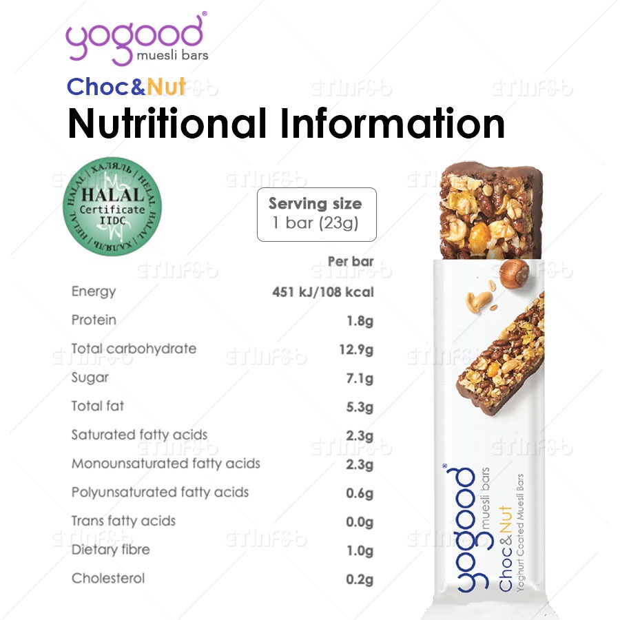 YOGOOD Muesli Bar 138g HALAL Cereal Bar Yogurt Coated Makanan Ringan ...