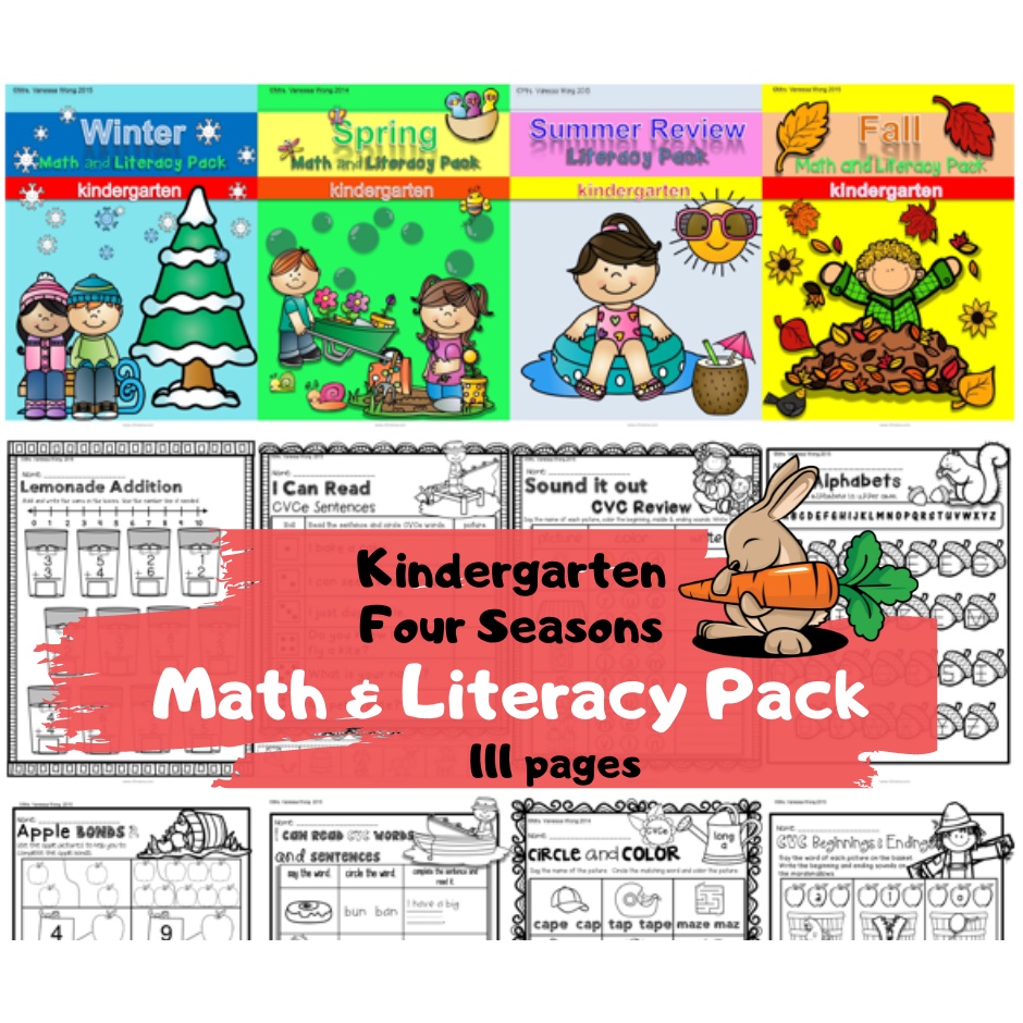 A41 - Printable Four Seasons Mathematics & Literacy Pack 111 pages ...