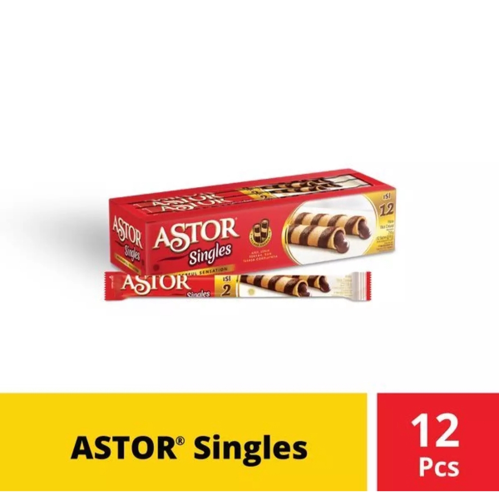 Box Astor Single Wafer Stick Single Packaging Contains 2 Chocolate ...