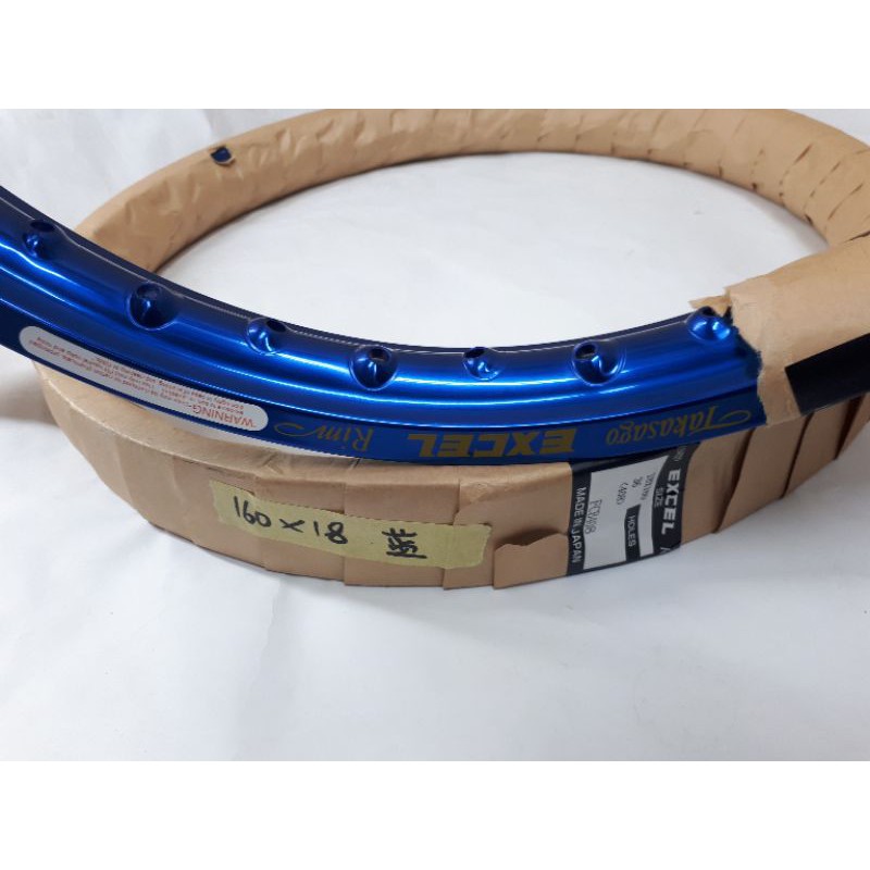 EXCEL TAKASAGO ALLOY RIM SET - 160 X 18 - BLUE - JAPAN ORIGINAL ...