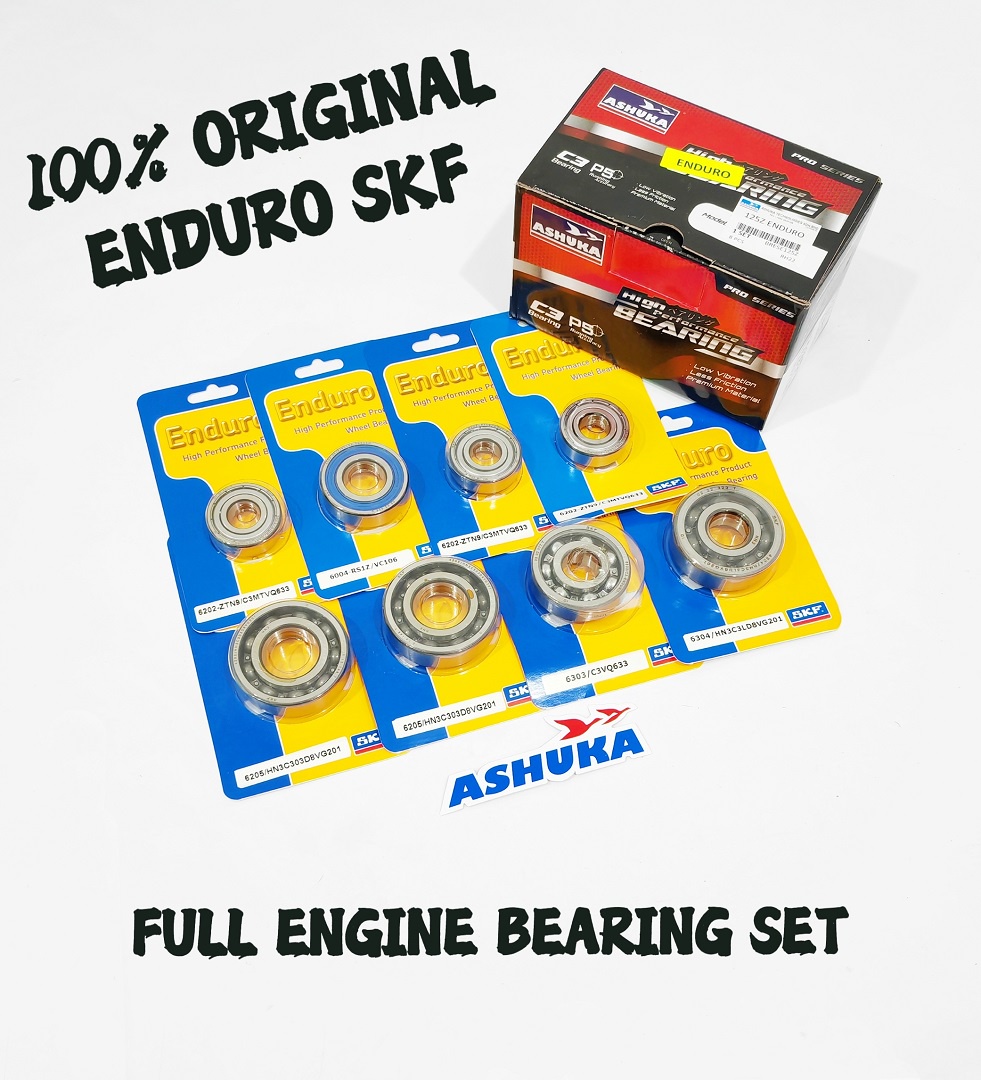 ENDURO BEARING SKF C3 SET RXZ Y125Z RS150 RSX WAVE125 EX5 DREAM Y15ZR ...