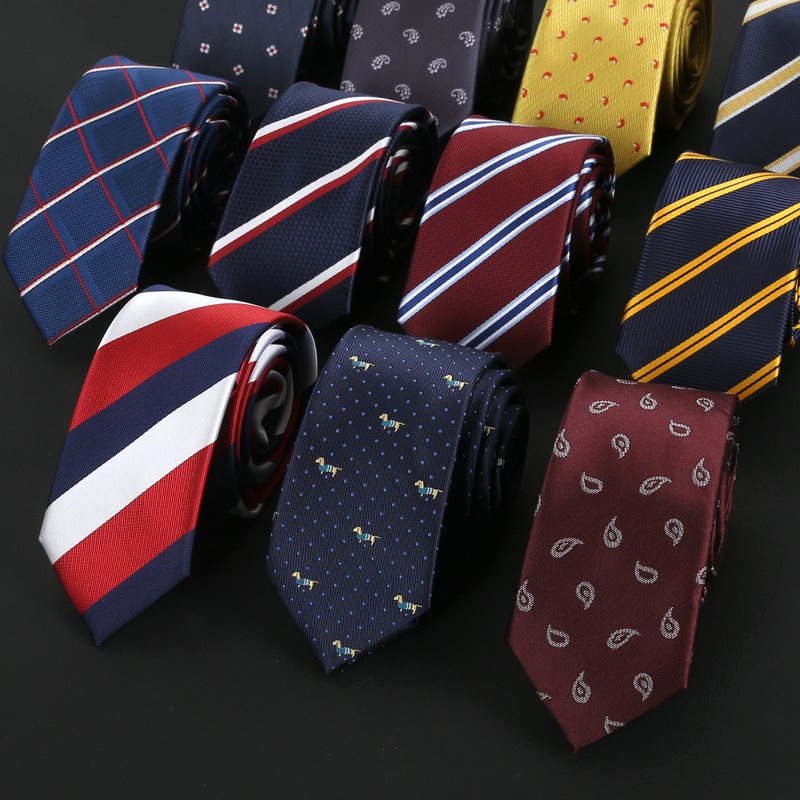 New 6cm New Skinny Men's Ties Luxury Man Floral Dot Striped Plaid ...