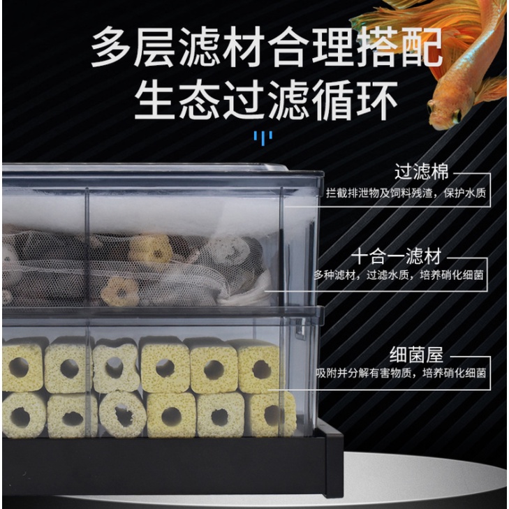 Sobo Drip Trickle Box Aquarium Top Filter Box Double Layer Akuarium F30 ...