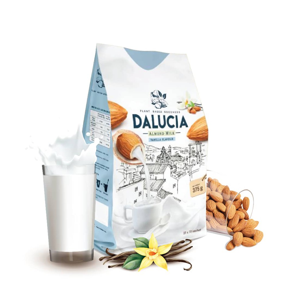 1 Sachet Susu Badam Almond Milk Dalucia | Shopee Malaysia