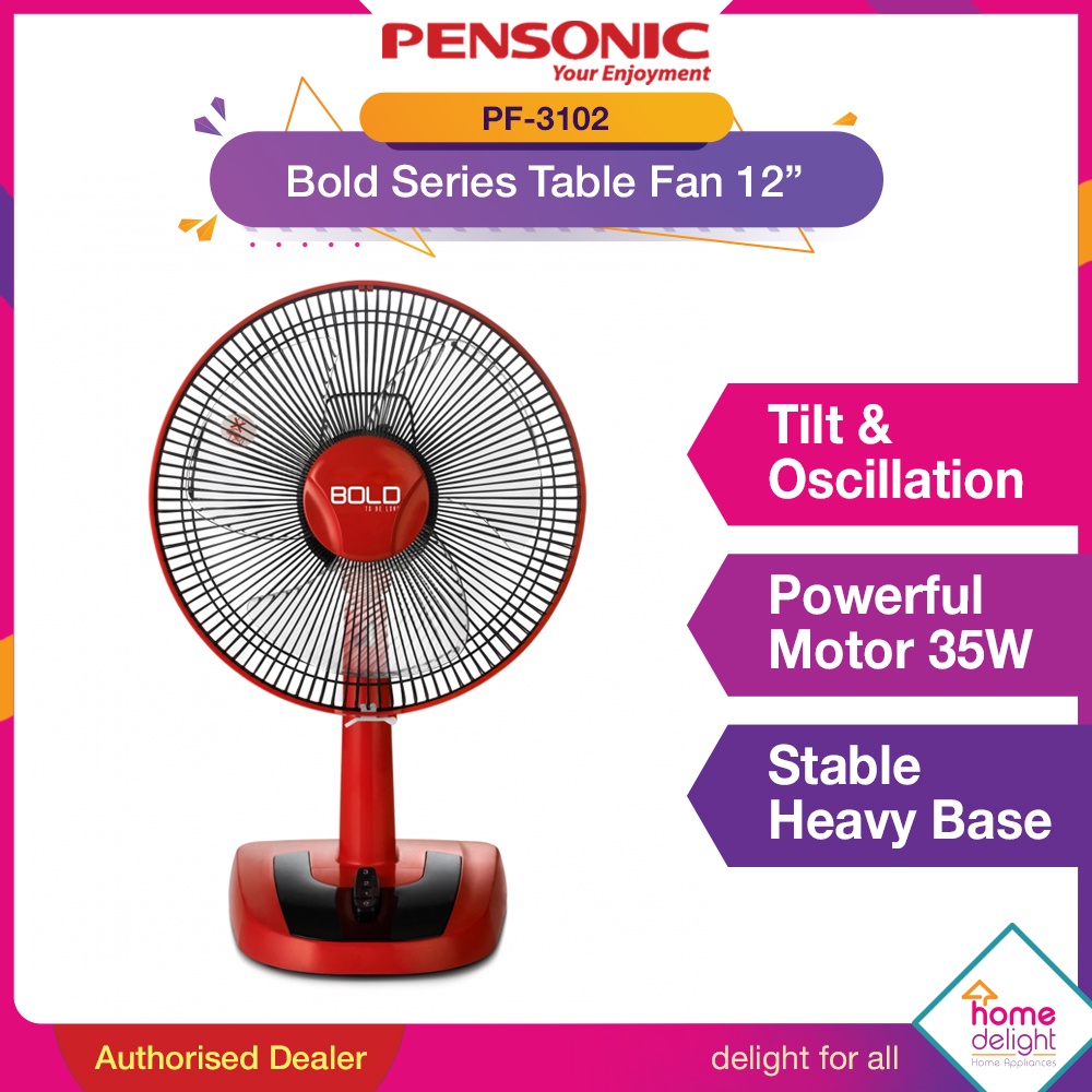 Pensonic Bold Series Table Fan 12" [ PF-3102 / PF3102 ] | Shopee Malaysia