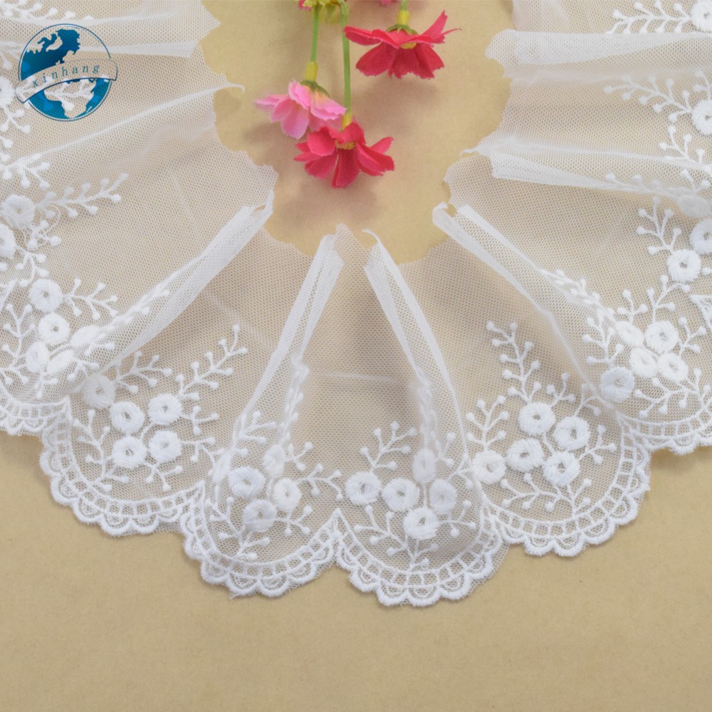 11cm wide cotton embroidery lace edges lace fabric diy trims mini dress ...