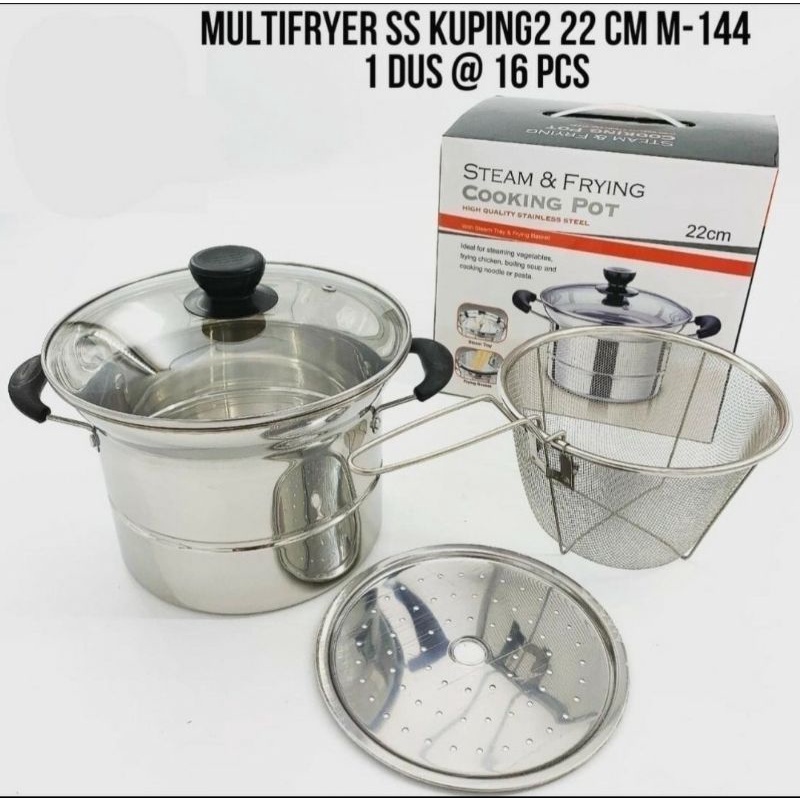 Potato Pot SET 3IN1 Frying, Steaming, Boiling/DEEP FRYER 3IN1 | Shopee ...