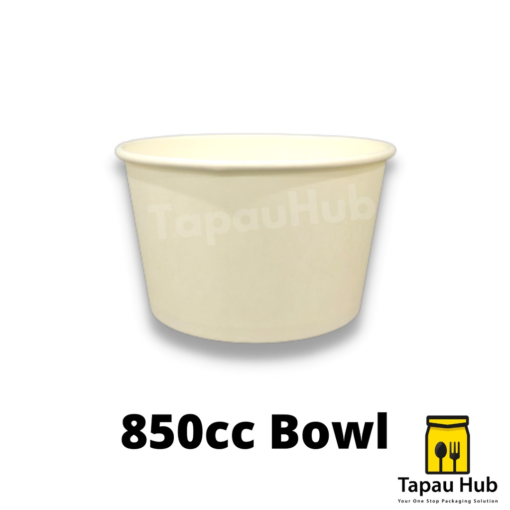 Paper Bowl 850ml (white) / Mangkuk Kertas 850ml (putih) ±50pcs | Shopee Malaysia