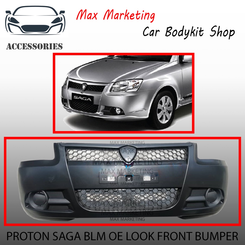 PROTON SAGA BLM OE LOOK FRONT BUMPER (PP) SKIRT LIP BODYKIT | Shopee ...