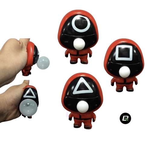 100% Squishy Squid Game Squeeze Anti Stress Rubber Viral Character Toy ...