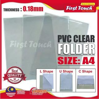 Clear Folder A4 PVC Document Clear Holder L Shape / C Shape / U Shape Folder Colour Office Fail ...