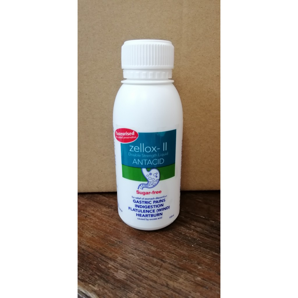 Zellox-II Double Strength Liquid Antacid Sugar Free 100ML [EXP:03/26] | Shopee Malaysia