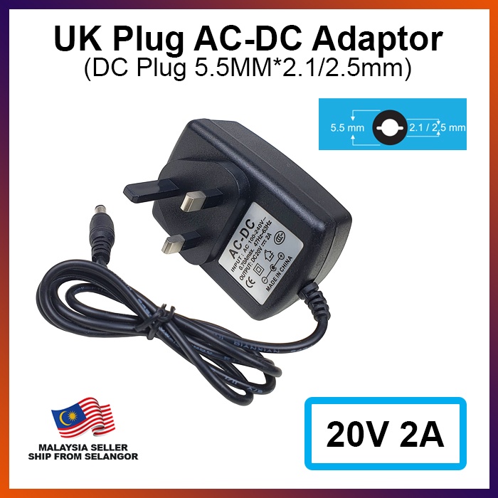 UK Plug AC DC 5.5mm Power Adapter 5V 6V 9V 12V 15V 18V 20V 22V 24V 27V 1A 2A 3A Power Supply ...