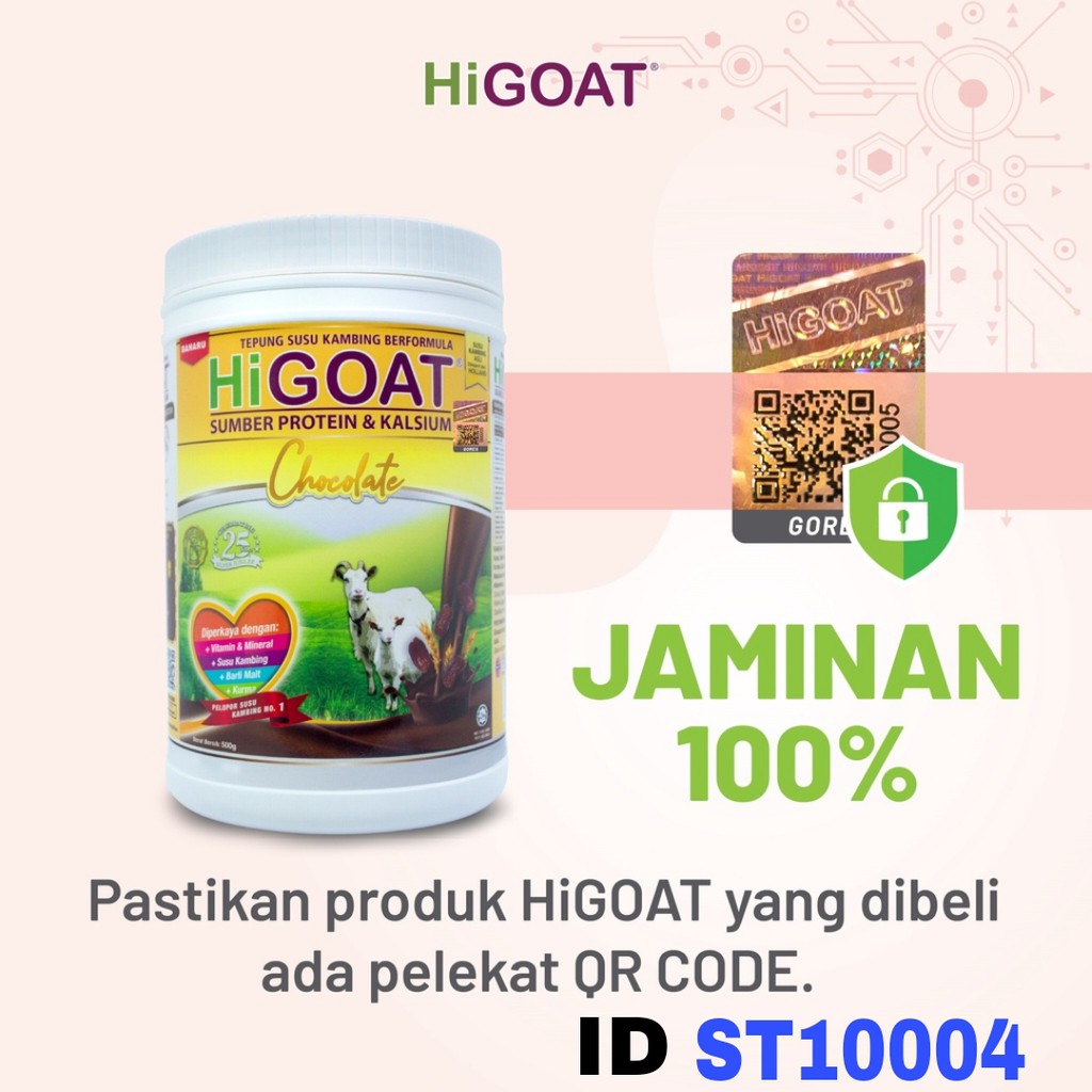 SUSU HiGOAT CHOCOLATE 100% ORIGINAL HQ (500GM) | Shopee Malaysia