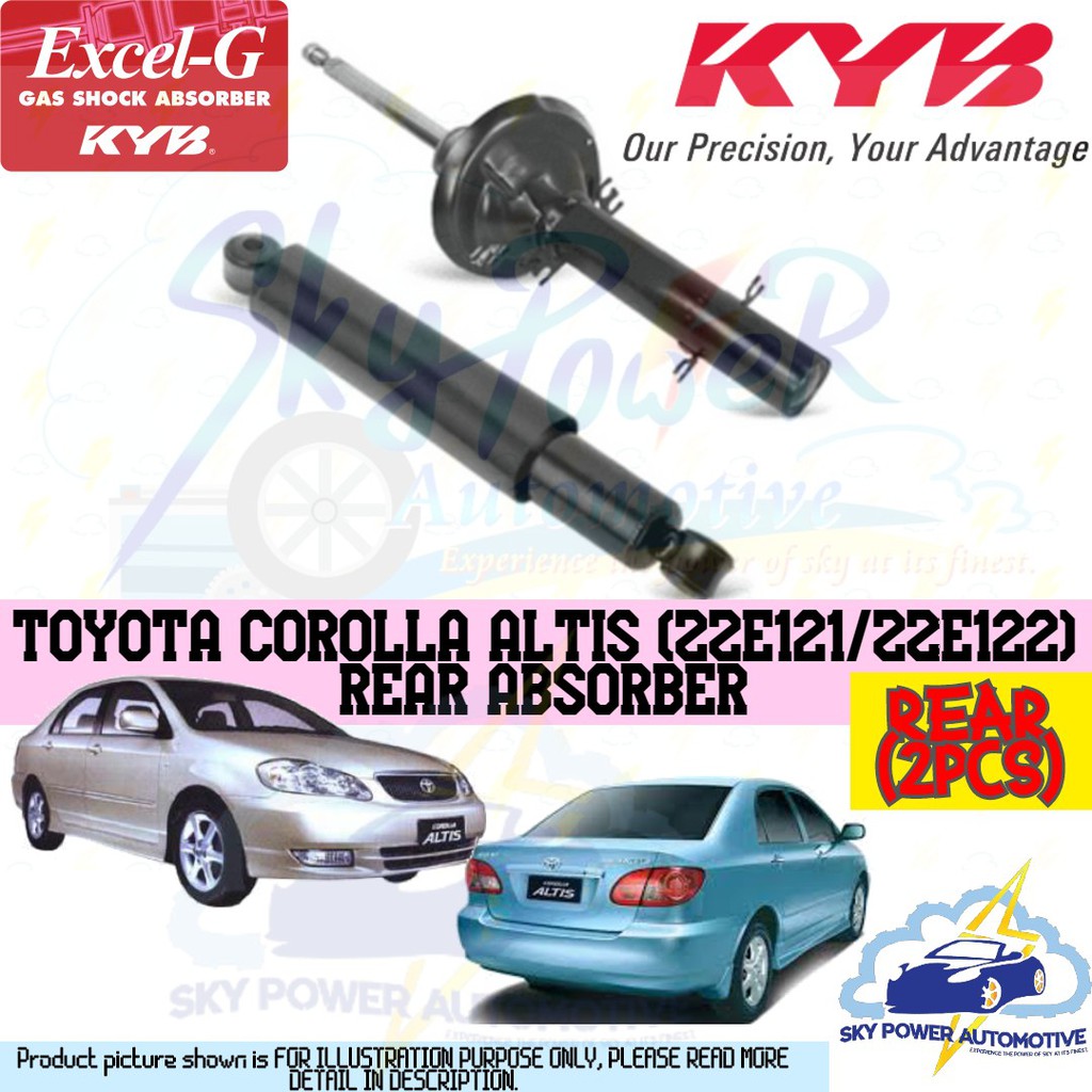 TOYOTA COROLLA ALTIS ZZE121/ZZE122 (2000-2007) KAYABA (KYB) EXCEL-G GAS ...