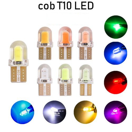 1pcs Car 12V T10 Cob Silicone Led Bulb 3030 4SMD LED Light Bulb Mentol ...