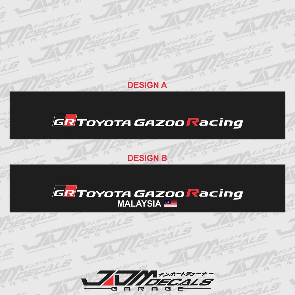 Toyota Gazoo Racing Windshield Sticker | Shopee Malaysia