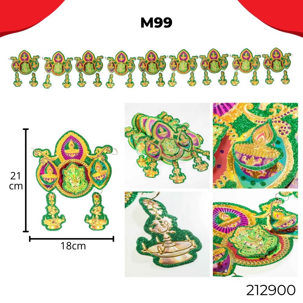 SUPERSAVE Deepavali Wall Collection 3D Sticker Diwali Hanging Ornament ...