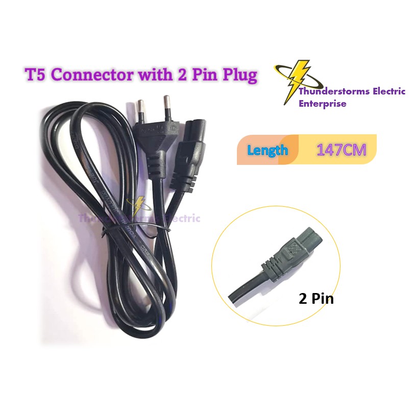 T5 Wire Connection with power cord and T5 Connector Corner Joint 3 Pin ...