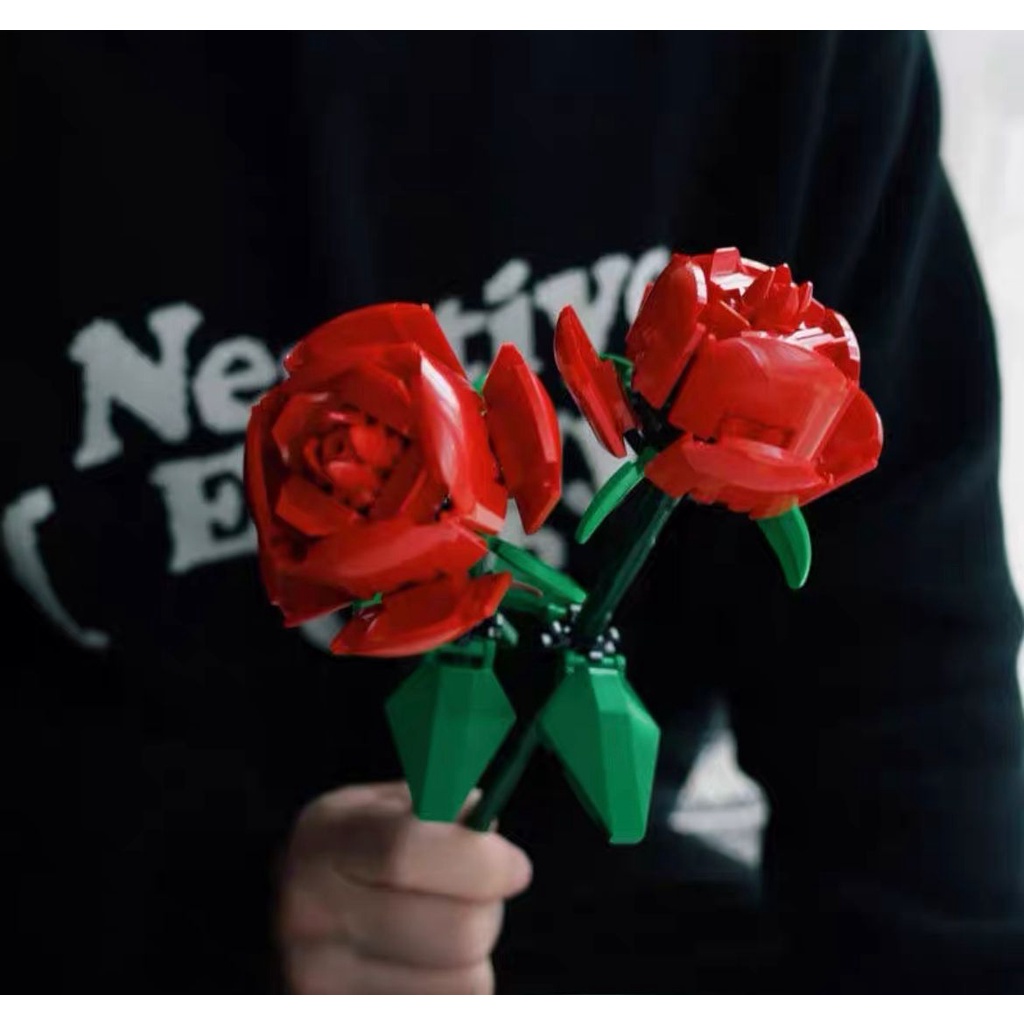 1PC RED ROSE BUILDING BLOCKS (5511) | Shopee Malaysia