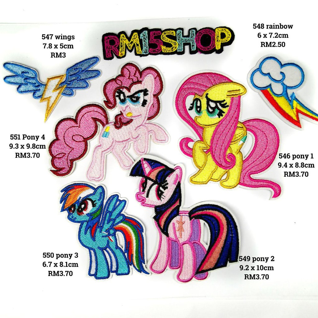 🇲🇾 My Little Pony Iron On Patches Latest Design Horse Unicorn | Shopee ...