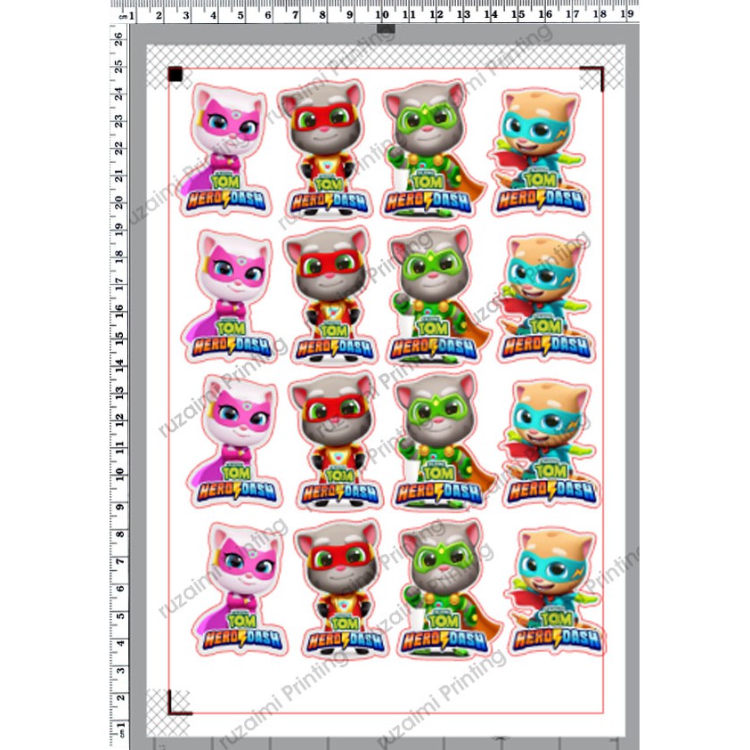 Talking Tom Hero Dash Cake Topper 003 | Shopee Malaysia