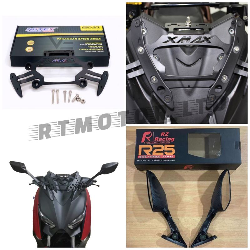 YAMAHA XMAX 250-300 ADJUSTABLE SIDE MIRROR BRACKET BRACKET VISOR ...