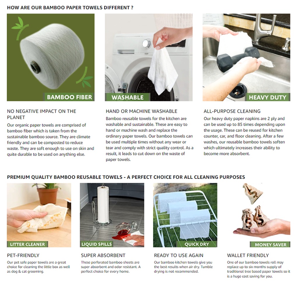 Tisu Dapur Kitchen Tissu Reusable Paper Towels Cloths Dry Washable ...