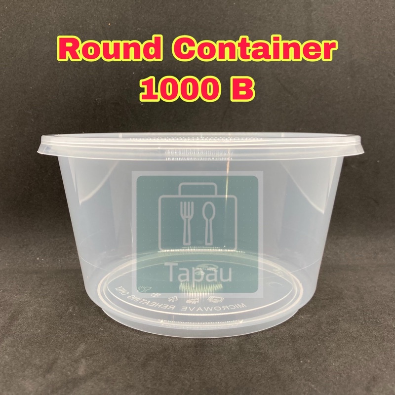 TAPAU - [50 SETS±] CLEAR FR 1000B / R1000B Round Container (1000ml ...