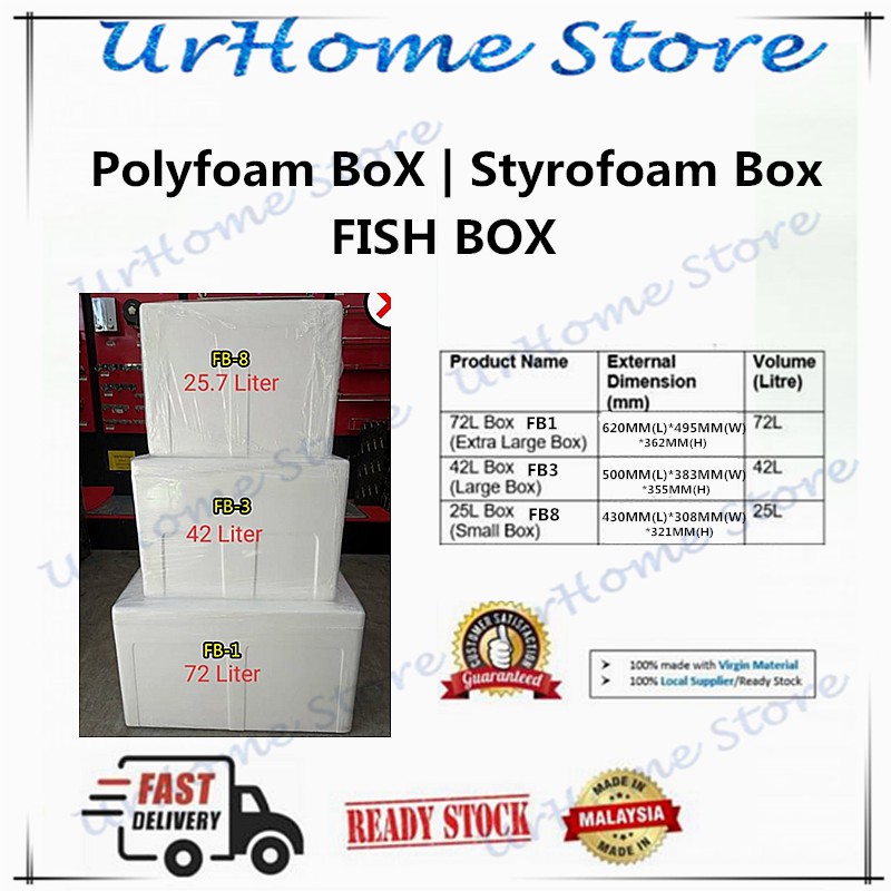 Fish box/Polystyrene box/Storage box/Kotak Kabus/Ice Box/Cooler Box ...