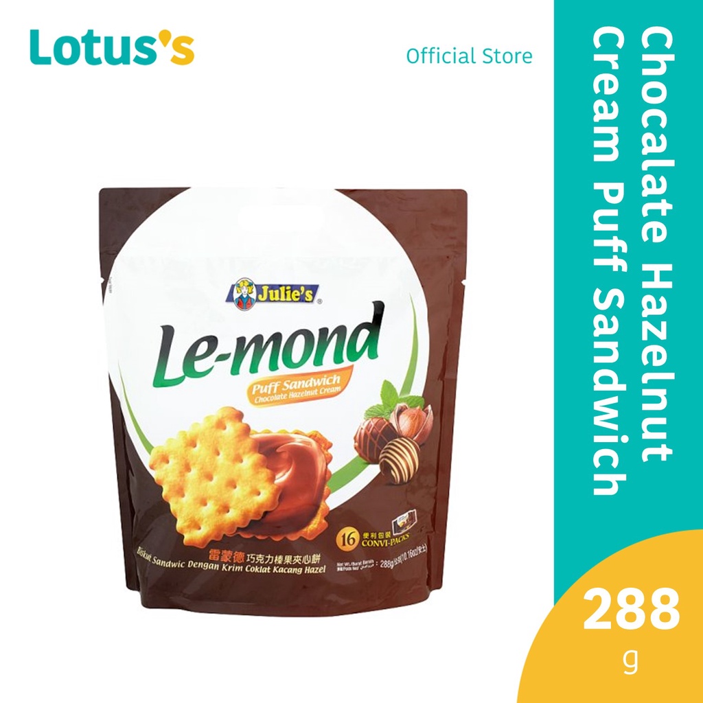 Julie's Le-Mond Chocolate Hazelnut Cream Puff Sandwich (288g) | Shopee ...
