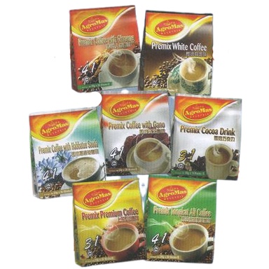 AGROMAS Koko Teh Bijirin Kopi Putih /Habbatus Sauda /Ginseng /Gano ...