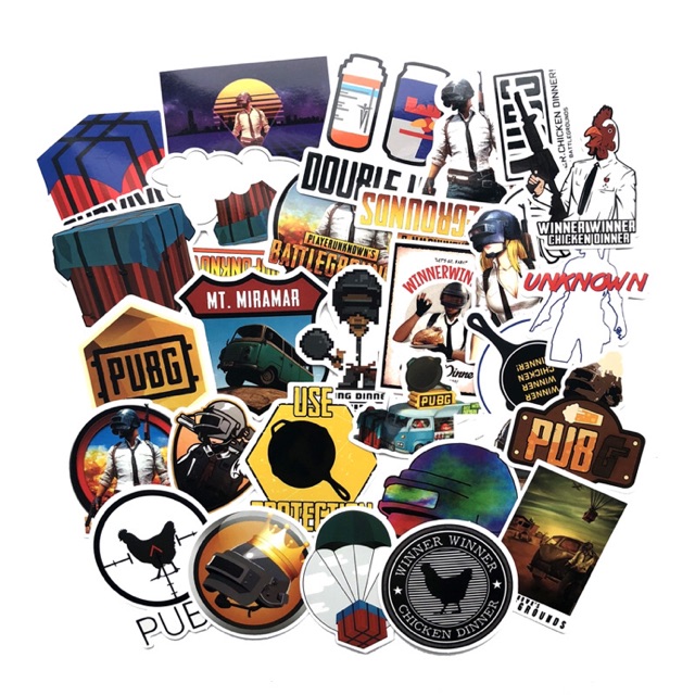29pcs PUBG Gaming Vinyl Decal graffiti STICKERS bomb for laptop, fridge ...