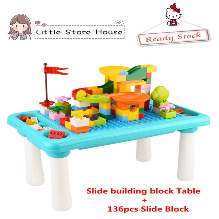 Kids Multi function Learning and Slide building block Table Duplo ...