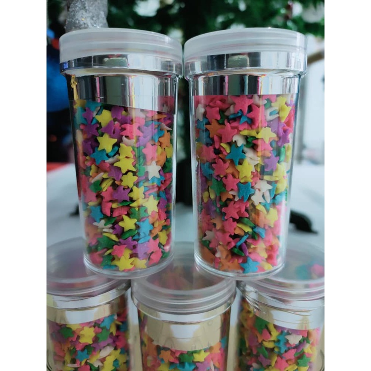 Sugar Shape Star Mix Colorful 30gm+-# Sprinkle# Ready stock# Application in all cake/dessert ...