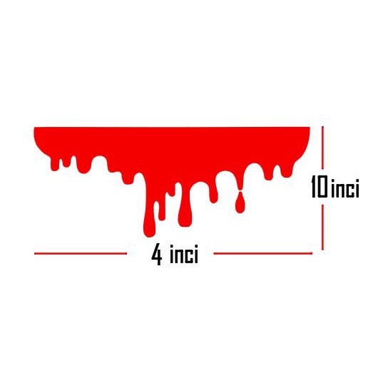 Blood Stain Sticker Blood Drop Customized Car Decals Myvi Saga Axia ...