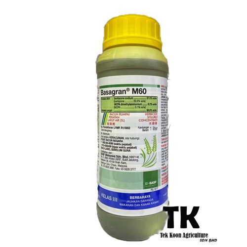 BASF Basagran M60 | HERBICIDE 37.0 + 6.2% | Racun Rumpai - 1L | Shopee ...