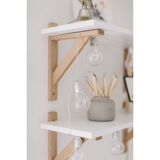 Rustic Wooden Wall Bracket Multipurpose Wall Rack Wall Shelf Holder ...