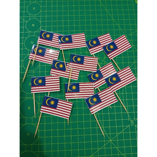 10pcs BENDERA MALAYSIA CAKE TOPPER JALUR GEMILANG | Shopee Malaysia