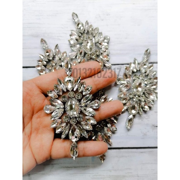 IRON ON BEADS SIZE BESAR DAN PANJANG UNTUK NIKAH DAN DIY BAJU RAYA ...