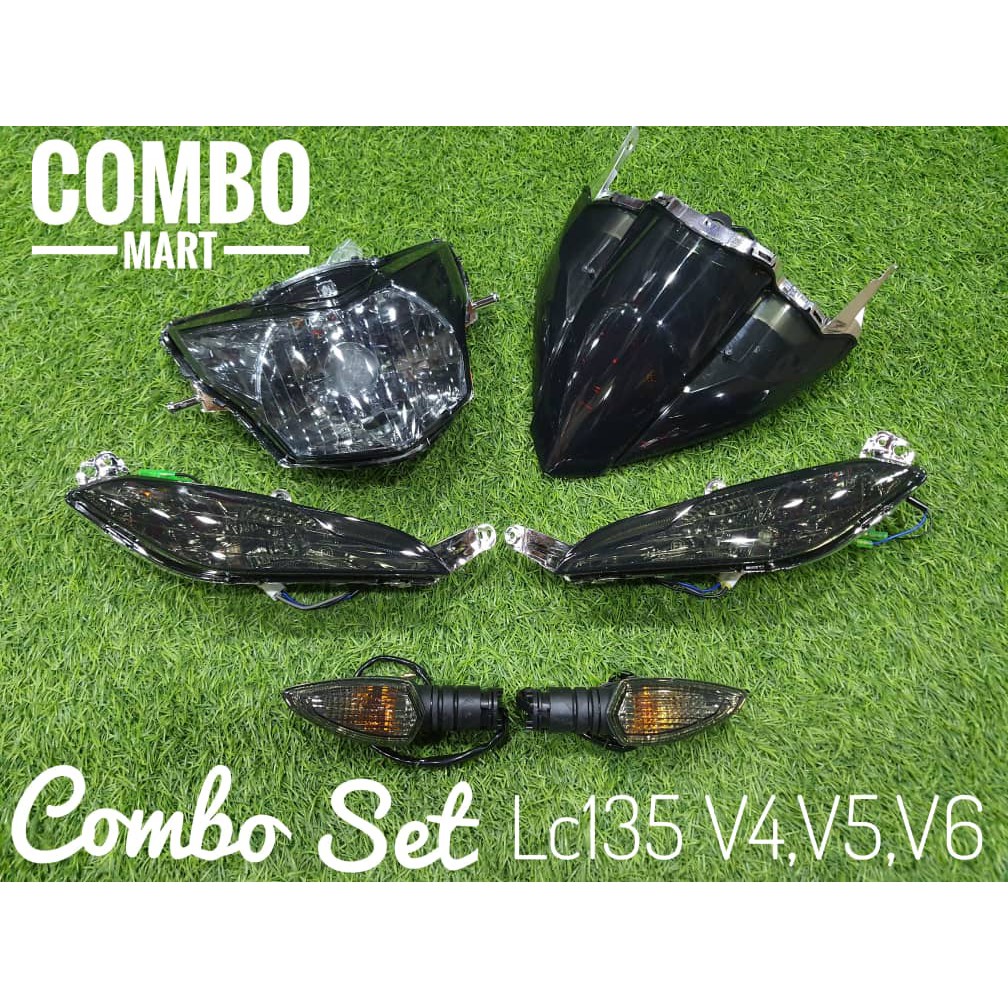 YAMAHA LC135 V4,V5,V6 COMBO SET LAMP (LAMPU) (TINTED , CLEAR)HEAD LAMP ,TAIL LAMP ,FRONT SIGNAL ...