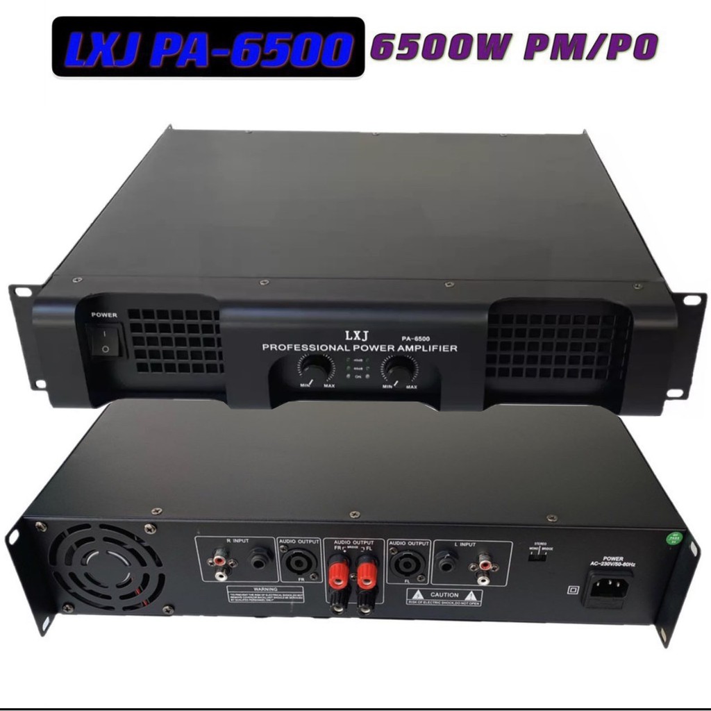 LXJ Power Amplifier Outdoor 6500W PMPO Professional poweramplifier Model PA-6500 | Shopee Malaysia