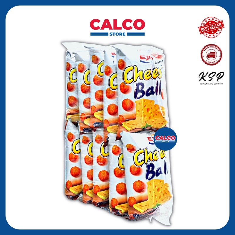 [CALCO] EJH Cheese Ball Snack Keropok Makanan Ringan Bebola Keju (40g x ...