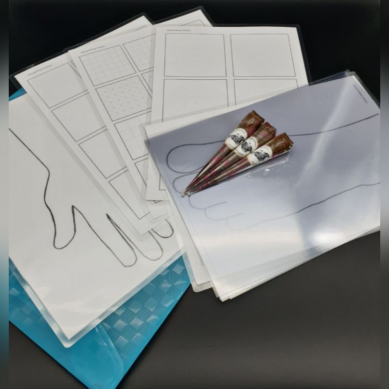 MHA Henna Practice Template Kit | Shopee Malaysia