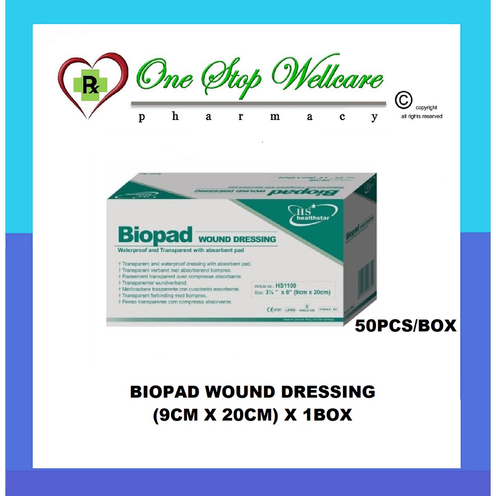 BIOPAD WOUND DRESSING 1 BOX (5CMX7CM) / (6CMX10CM) / (9CMX10CM ...