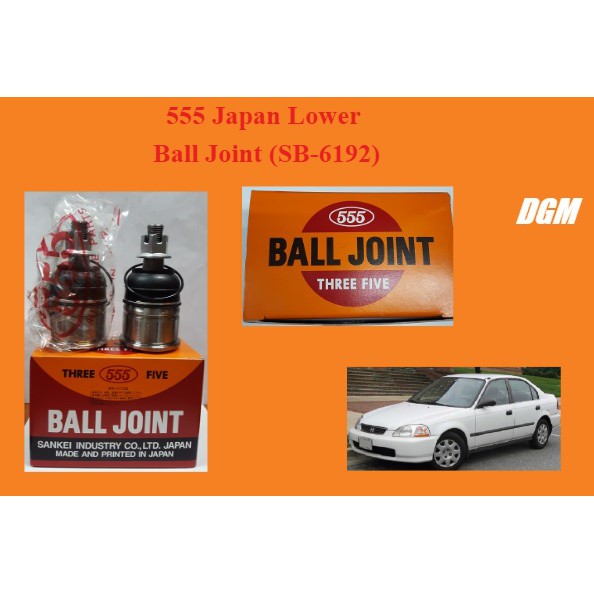 555 Japan Lower Ball Joint (SB-6192) for Honda Civic SR4 SO4 CRV S10 ...