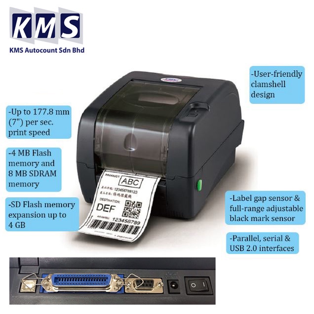 TSC Barcode Printer TTP-247 (USB + Serial 9 pins + Parallel) | Shopee ...