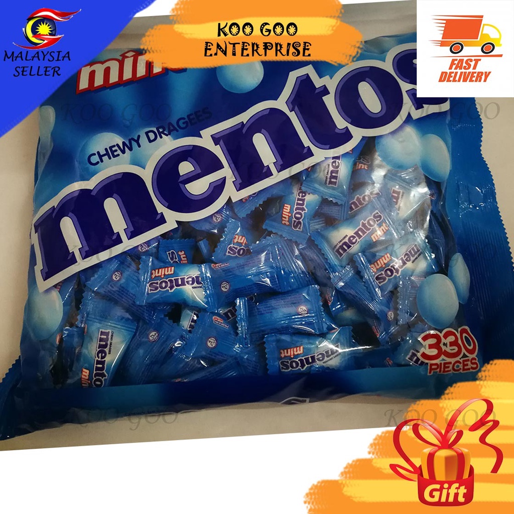 MENTOS CHEWY DRAGEES MINT & MIX FRUIT 330PCS & 100PCS CHILDHOOD HALAL ...