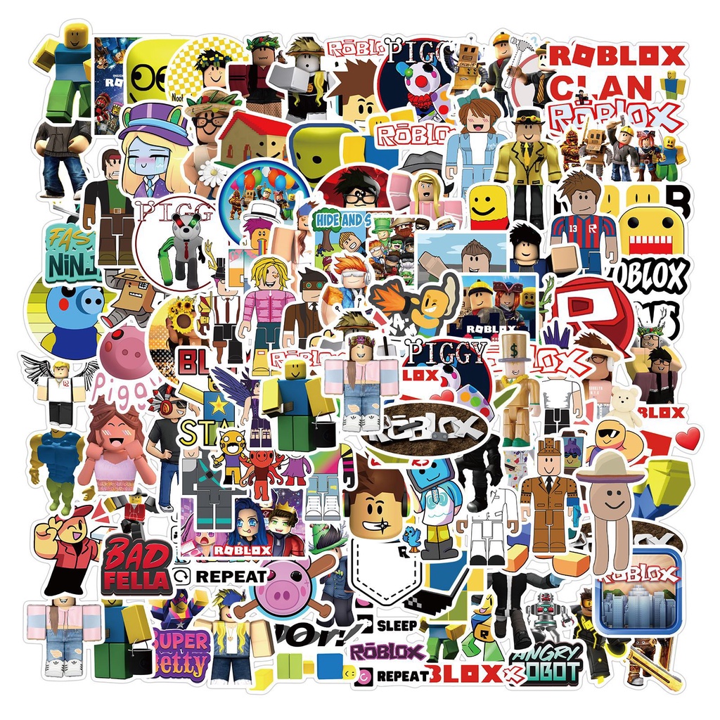 100/50PCS Roblox Game Cool Stickers For Skateboard Fridge Guitar Laptop ...