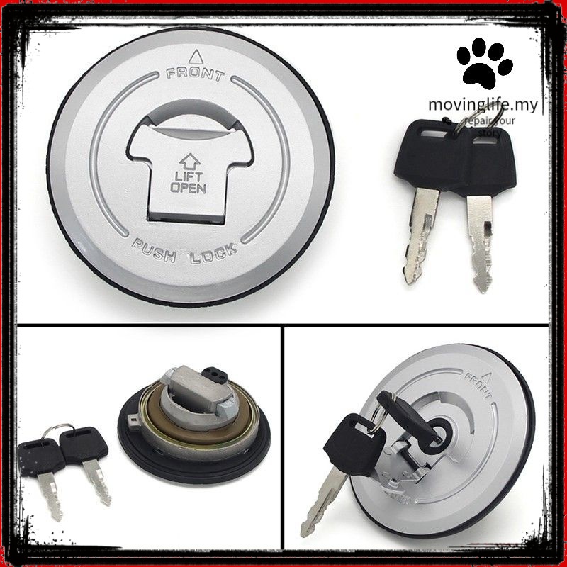 ready stock cod new Aluminium Fuel tank cap ignition switch electric ...